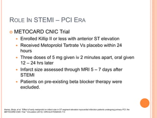 Beta blockers in STEMI | PPTX
