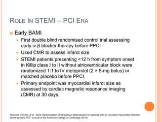 Beta blockers in STEMI | PPTX