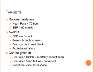Beta blockers in STEMI | PPTX