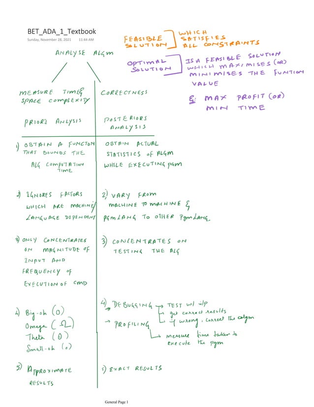 Time and space complexity analysis | PDF