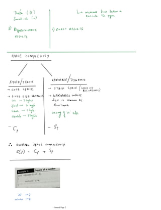 Time and space complexity analysis | PDF