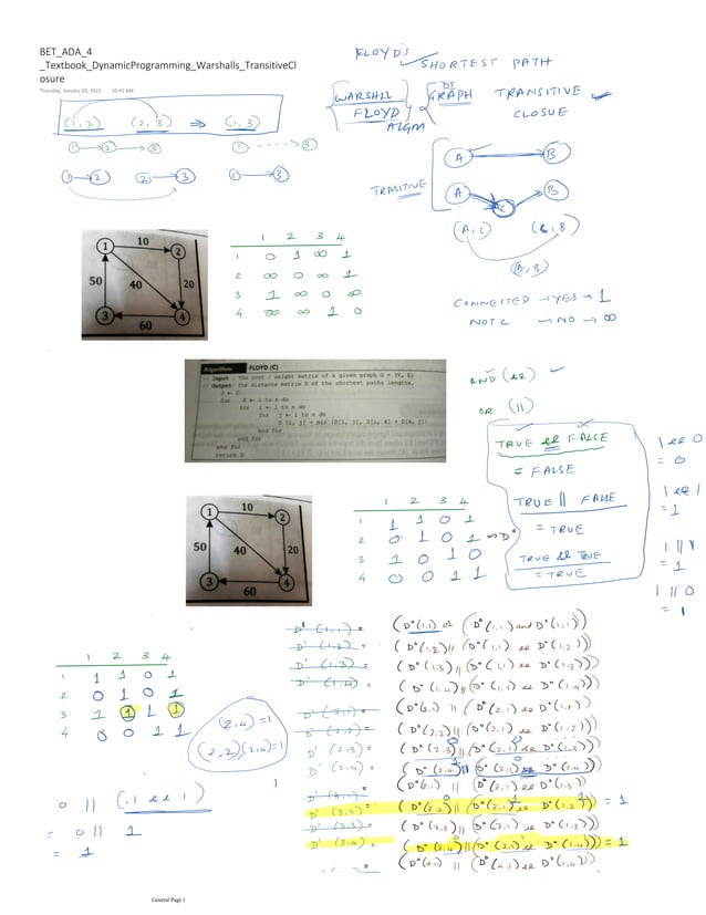 Transitive closure - warshall's algorithm using dynamic programming | PDF Transitive closure - warshall's algorithm using dynamic programming | PDF