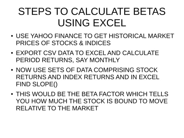 Beta factor analysis | PPT