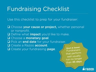 Razoo Fundraising Field Guide | PDF