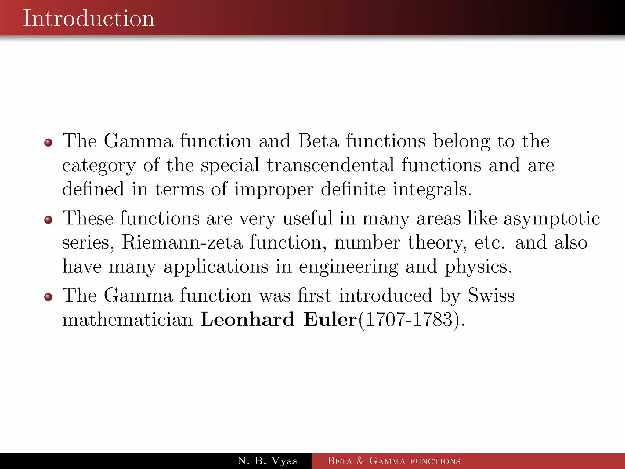 Beta gamma functions | PDF