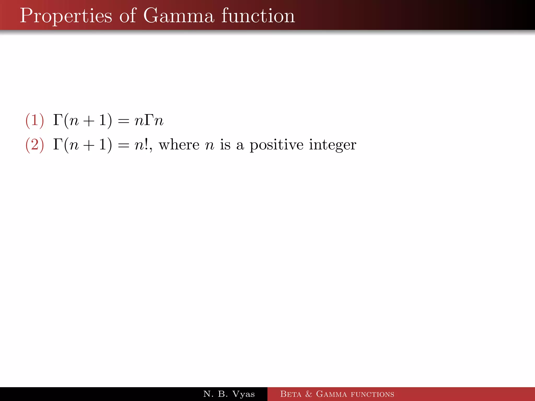 Beta gamma functions | PDF