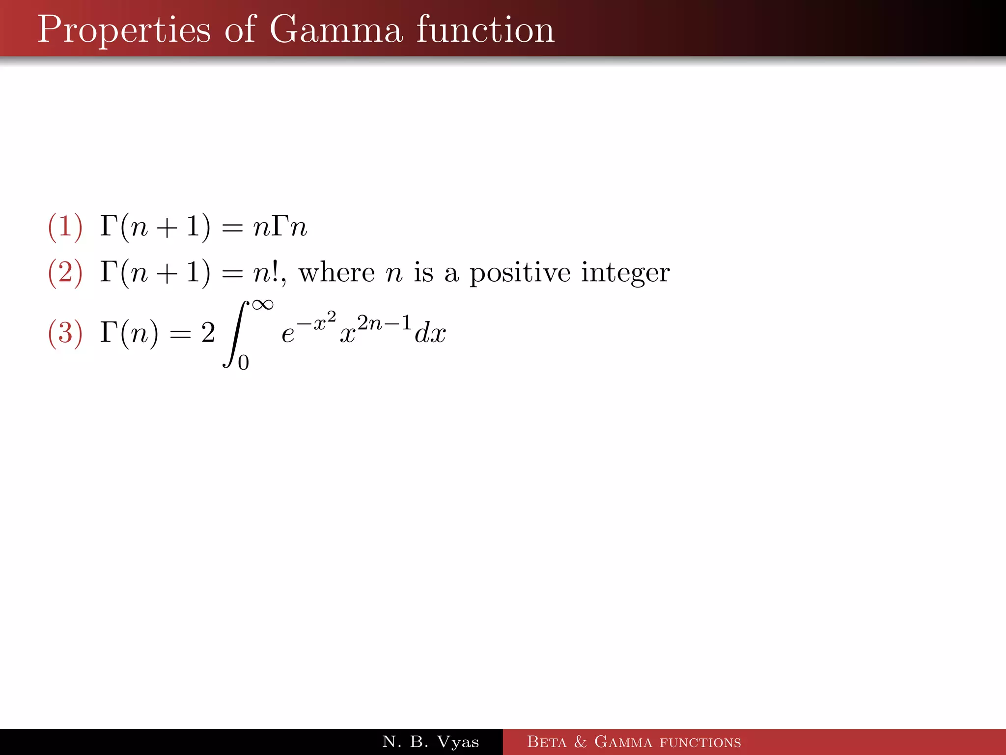 Beta gamma functions | PDF