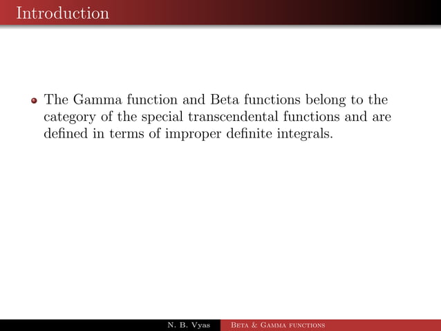 Beta gamma functions | PDF