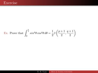 Beta gamma functions | PDF