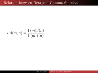 Beta gamma functions | PDF