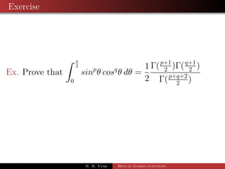Beta gamma functions | PDF
