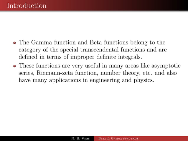 Beta gamma functions | PDF