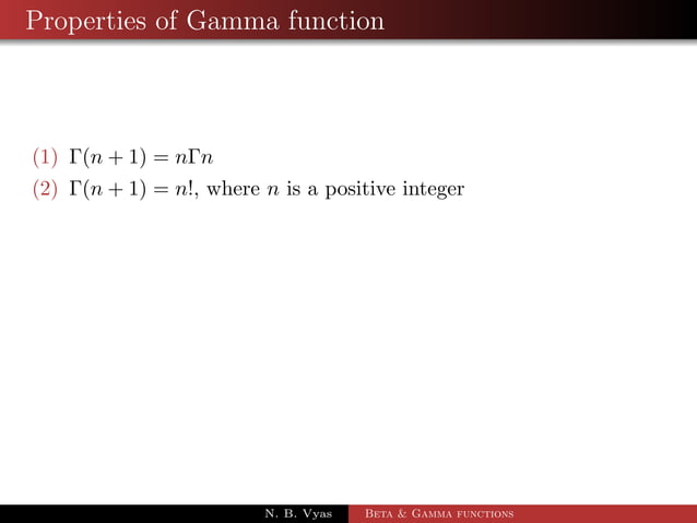 Beta gamma functions | PDF
