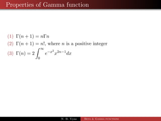 Beta gamma functions | PDF