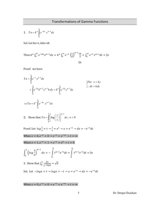 Beta & Gamma Functions | PDF