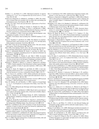 Beta glucan, A valuable Ingredient in foods | PDF