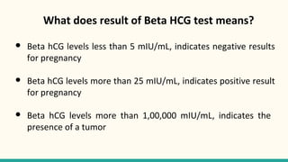 Beta hCG test | ODP