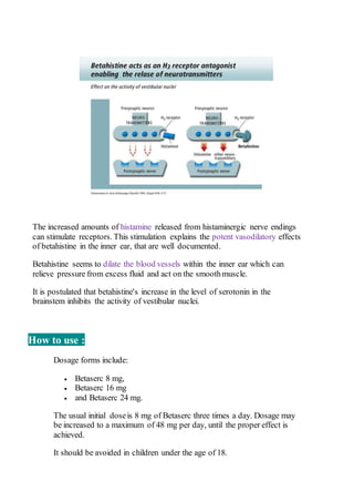 Betahistine as a treatment for vertigo | DOCX