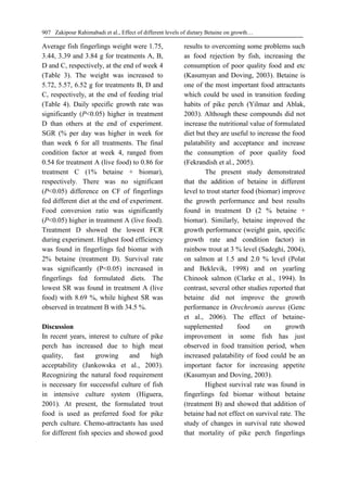 Betaine for pike perch fingerling | PDF | Fish and Aquariums | Pets