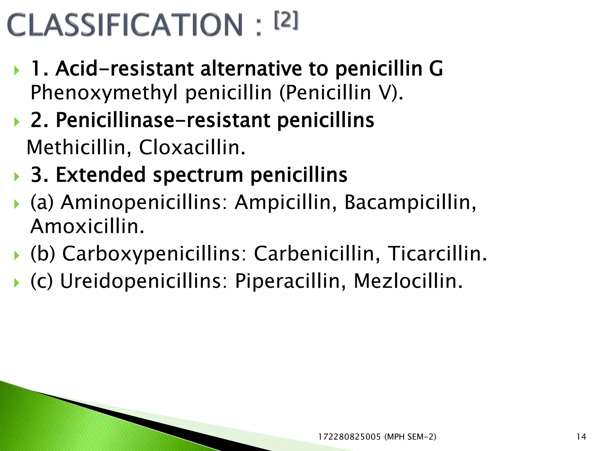 Beta lactams antibiotics & beta lactamase inhibitors | PPTX