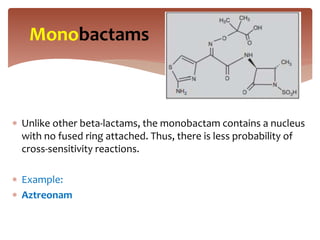 Beta lactam antibiotics, PCI syllabus for B.Pharm. | PPT