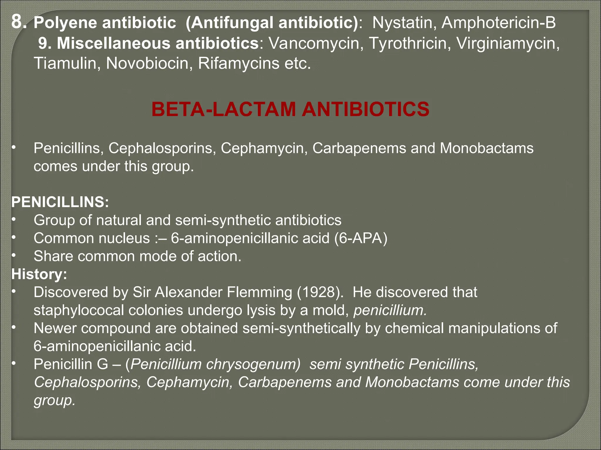 ANTIBIOTICS presentation for veterinary pharmacology | PPT