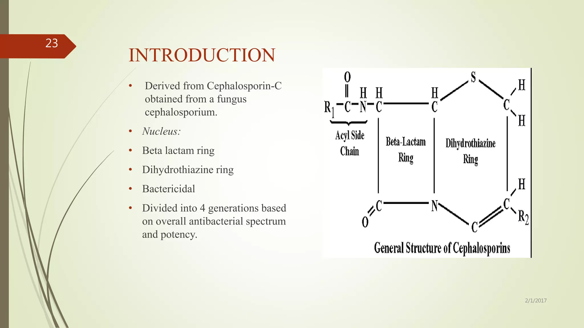 Beta lactam antibiotics (penicillins and cephalosporins) | PPTX