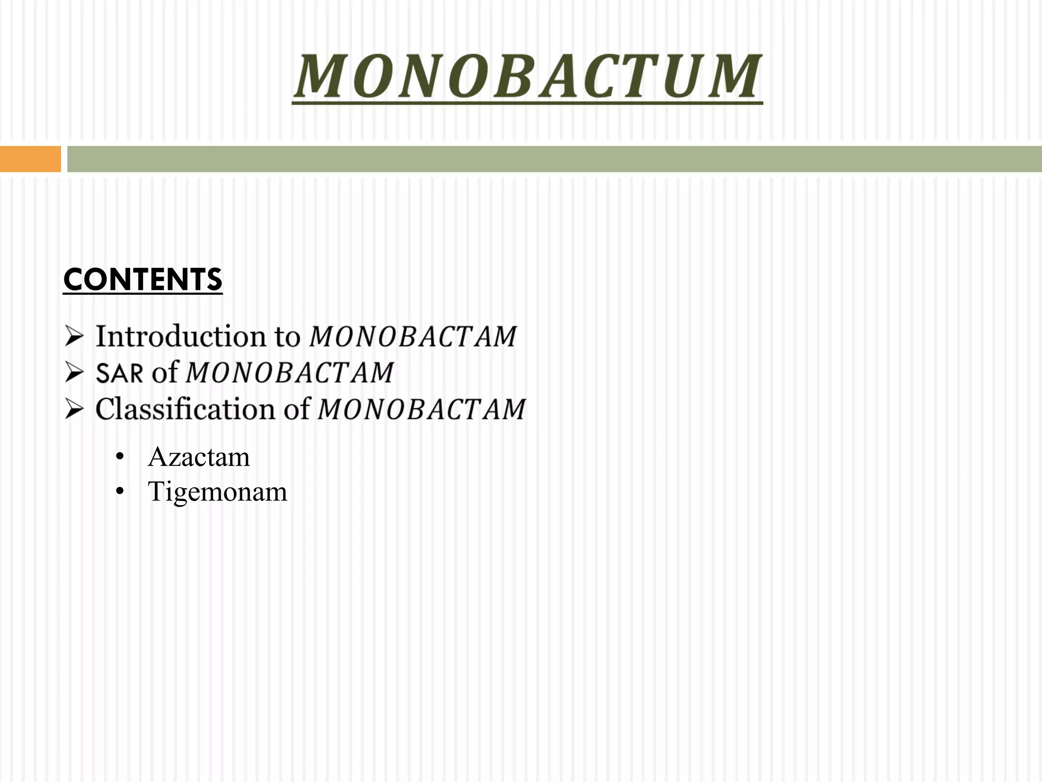 Beta lactamase inhibitors and Monobactam | PDF