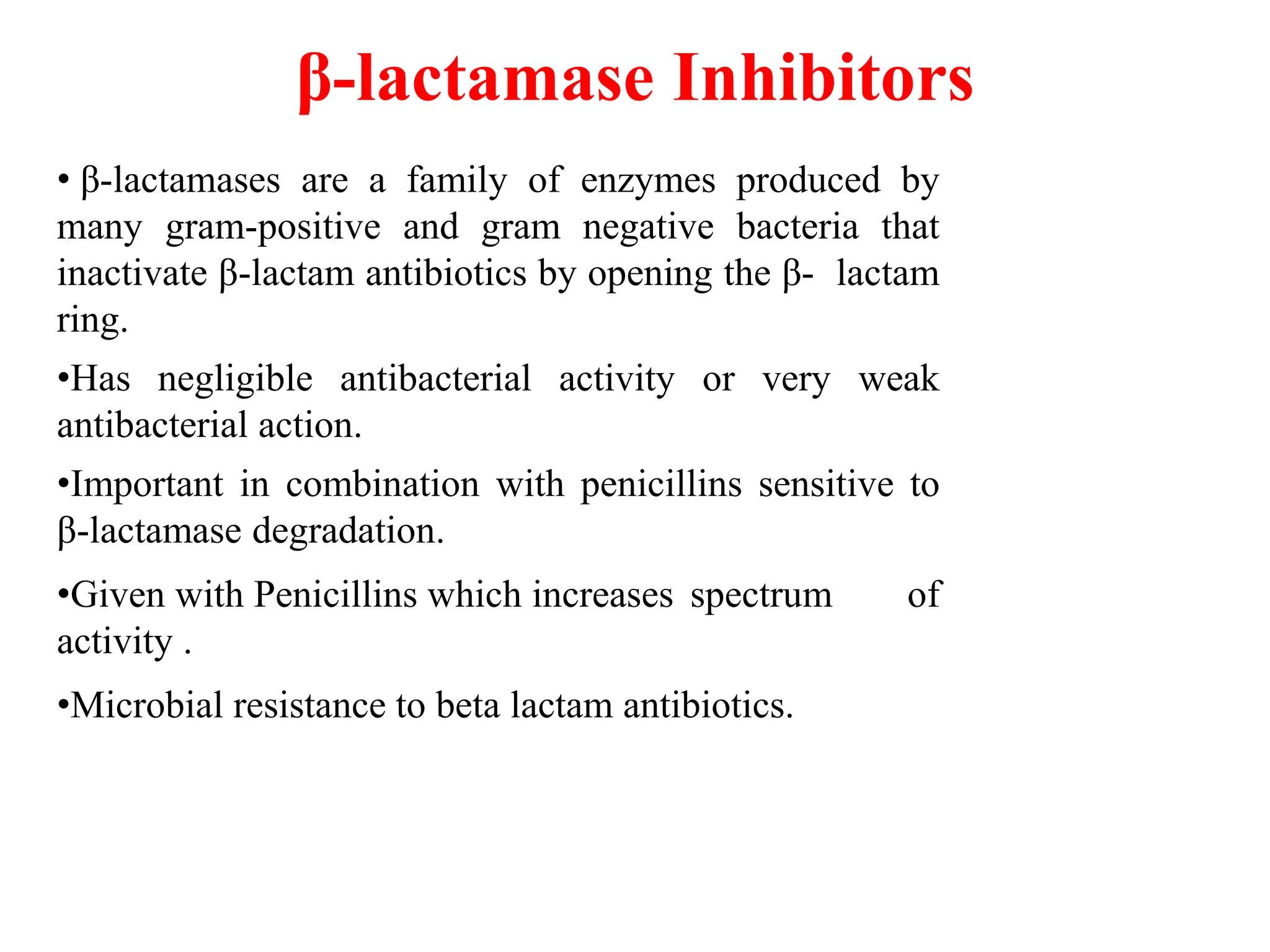 beta lactamase inhibitors of b.pharm 6th sem | PPT