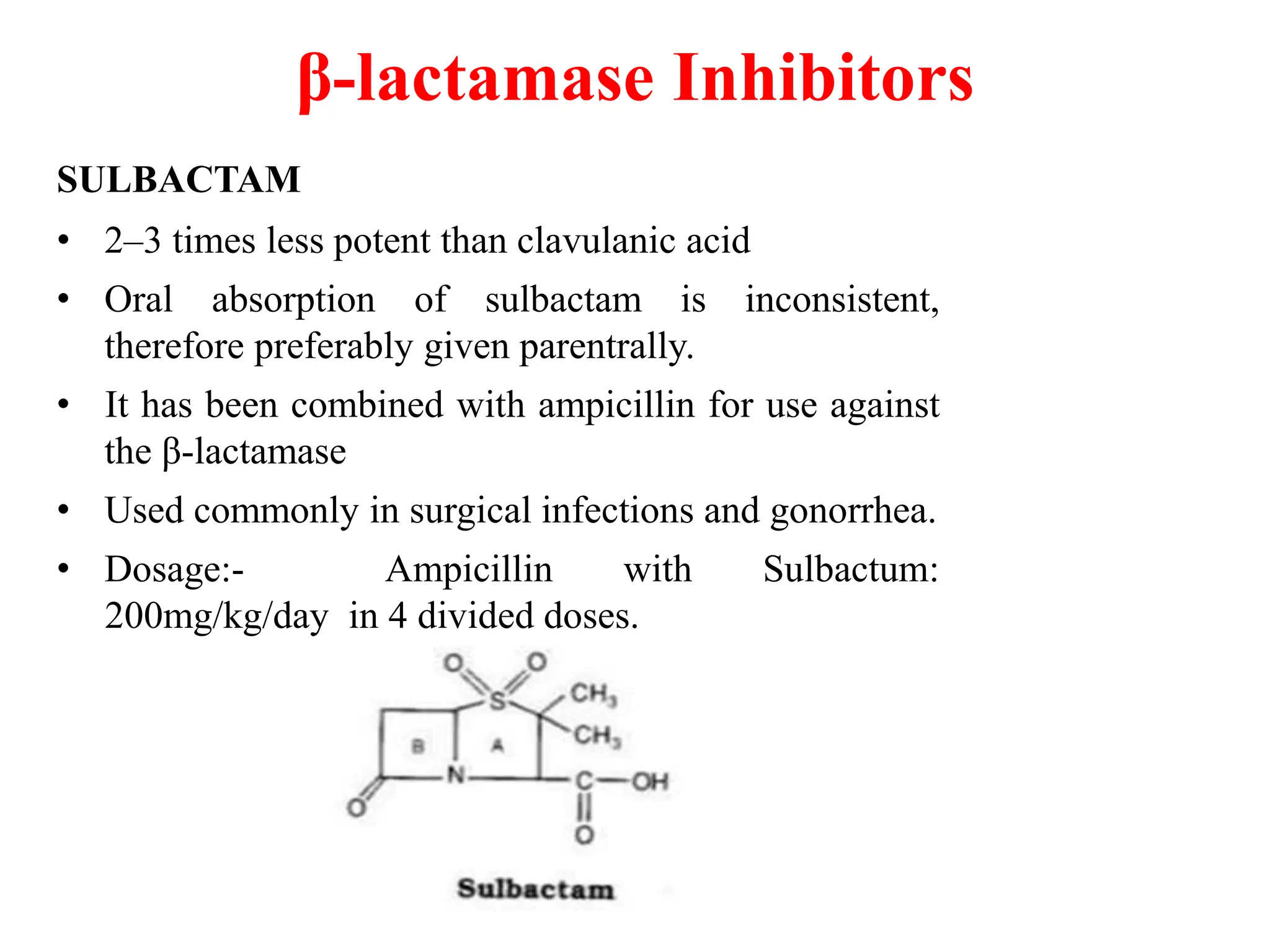 beta lactamase inhibitors of b.pharm 6th sem | PPT