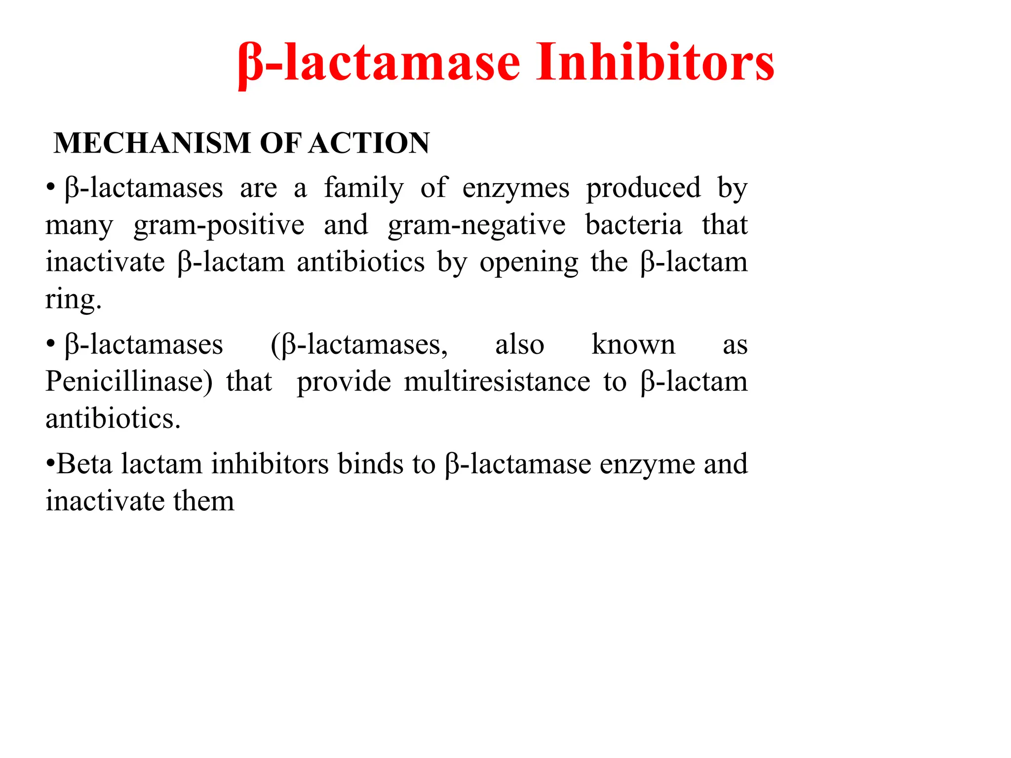 beta lactamase inhibitors of b.pharm 6th sem | PPT