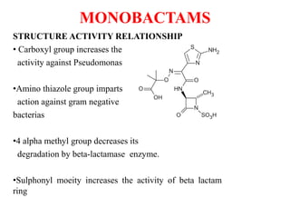 beta lactamase inhibitors of b.pharm 6th sem | PPT