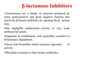 beta lactamase inhibitors of b.pharm 6th sem | PPT