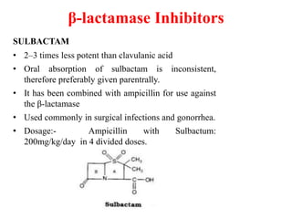 beta lactamase inhibitors of b.pharm 6th sem | PPT