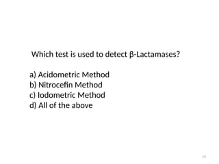Introduction to Beta lactamases and Monobactams | PPT