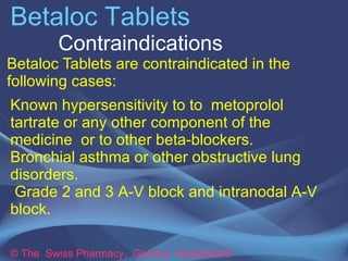 Betaloc Tablets for Treating High Blood Pressure | ODP