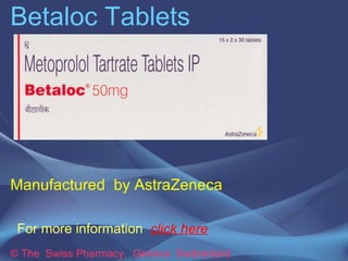 Betaloc Tablets for Treating High Blood Pressure | ODP