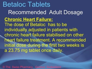 Betaloc Tablets for Treating High Blood Pressure | ODP