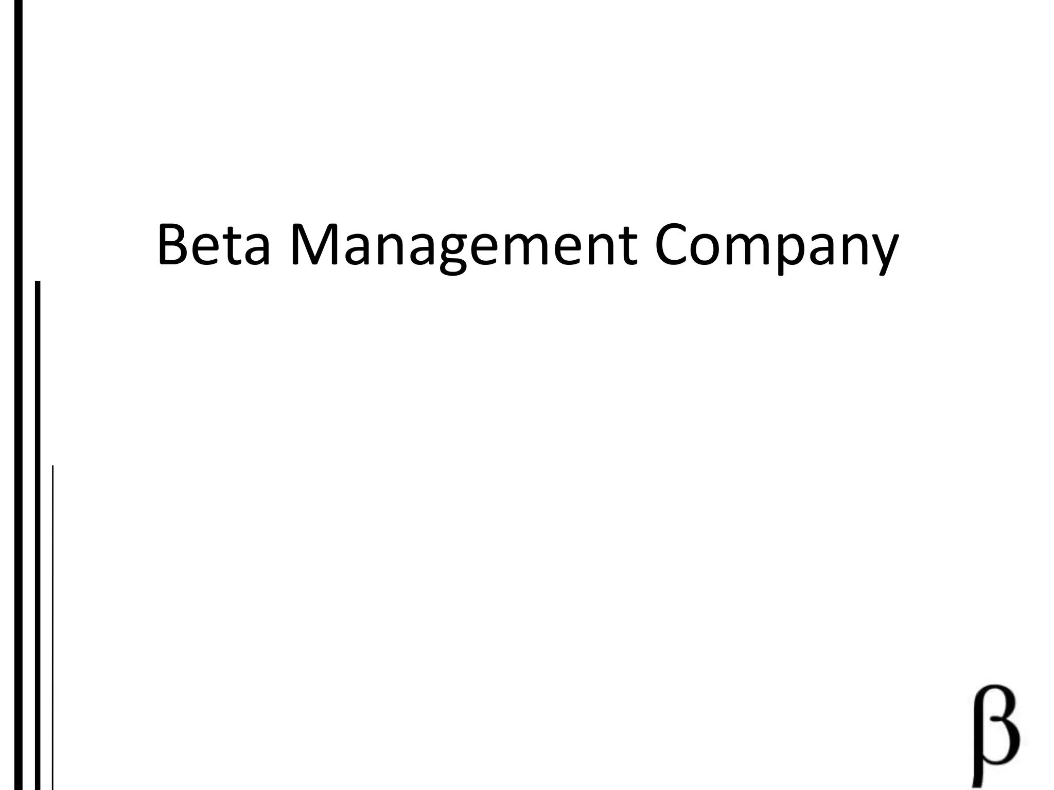 Beta management company | PPTX