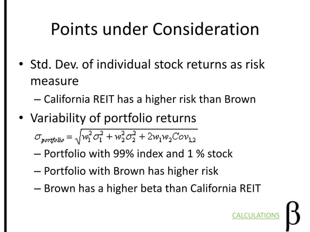 Beta management company | PPTX | Stocks and Bonds | Personal Investing
