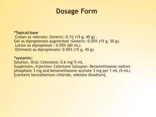 Betamethasone drug profile | PPTX