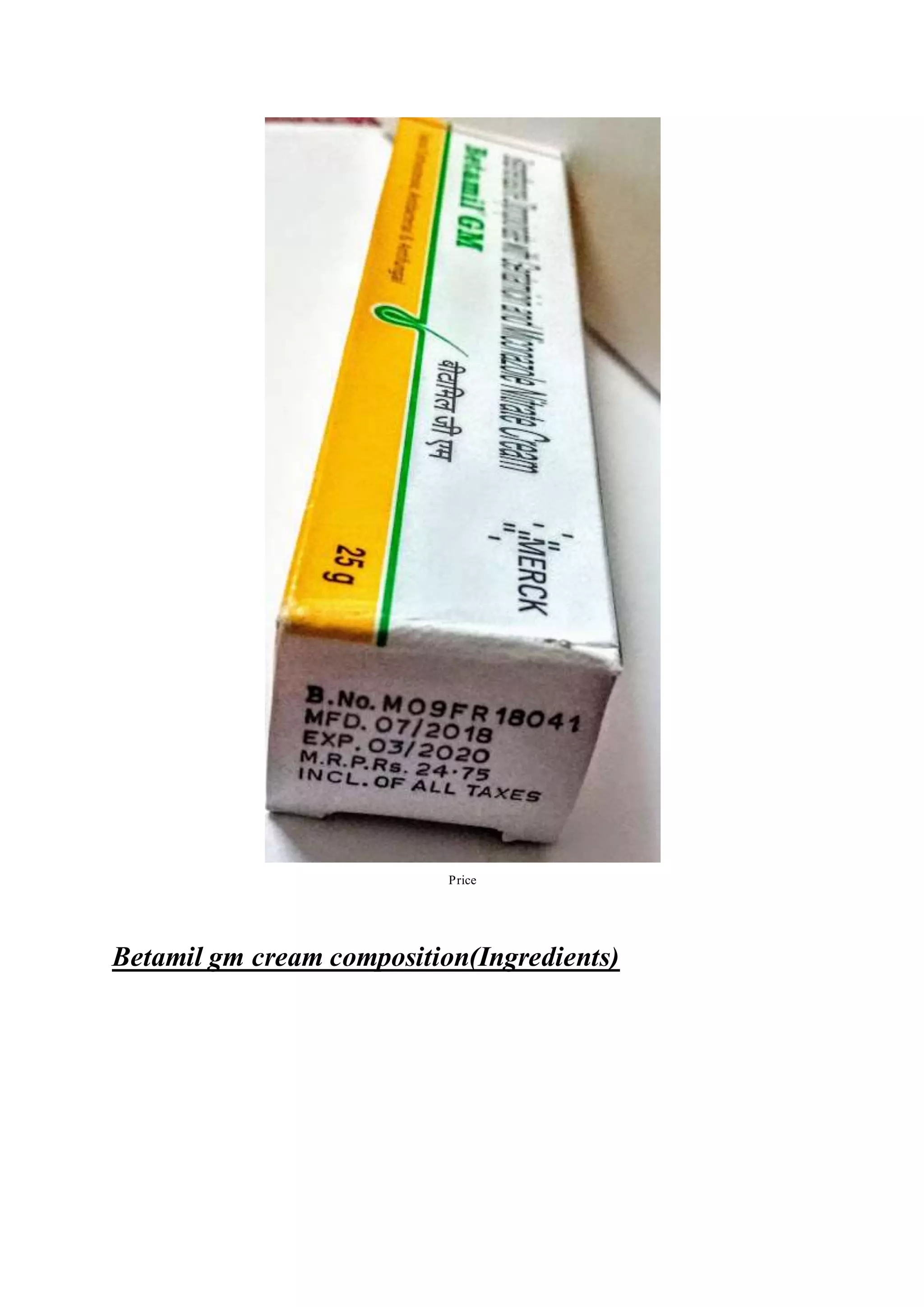 Betamil gm cream | DOCX