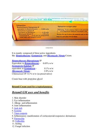 Betamil gm cream | DOCX