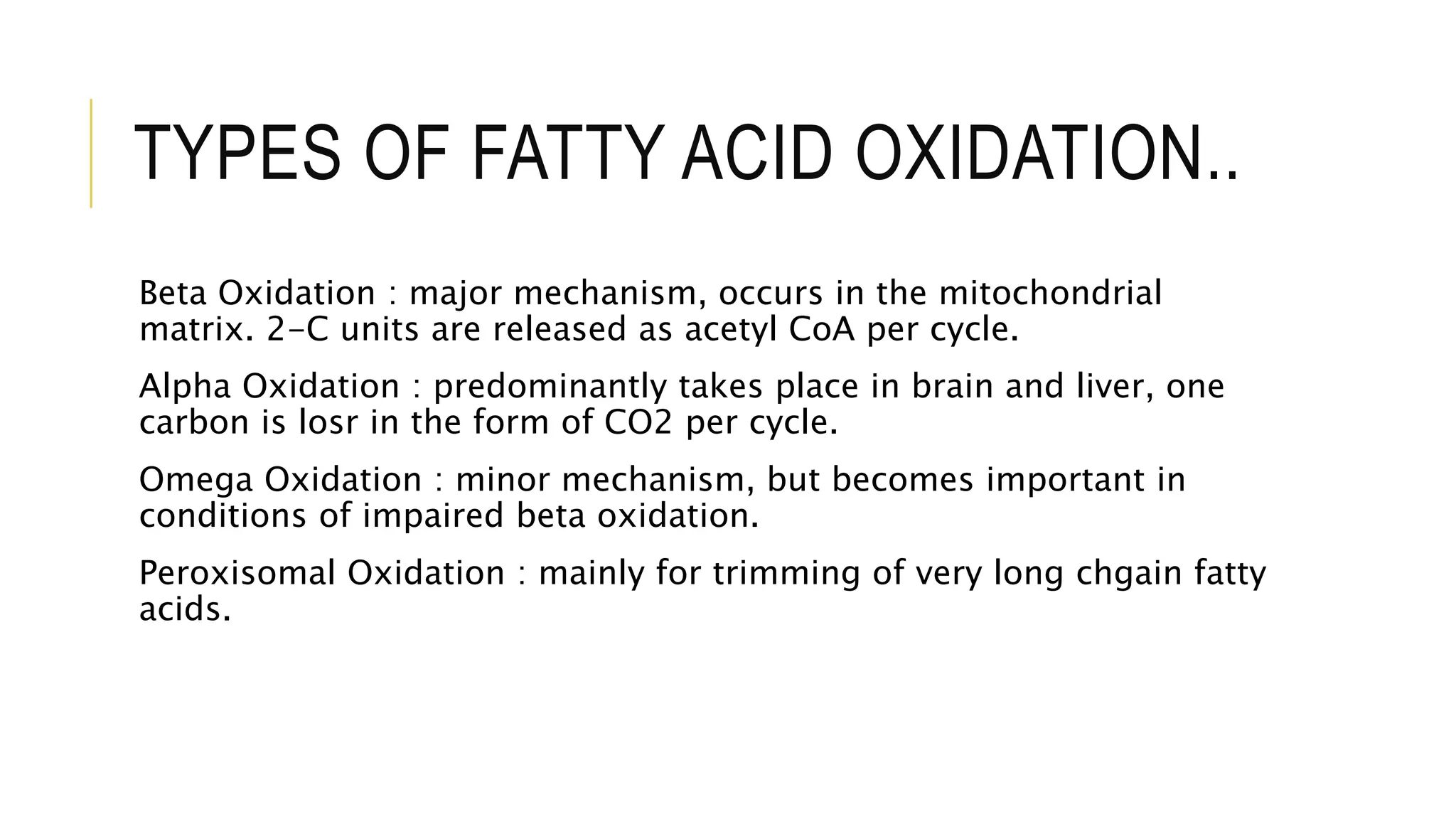 Beta oxidation | PPTX | Chemistry | Science