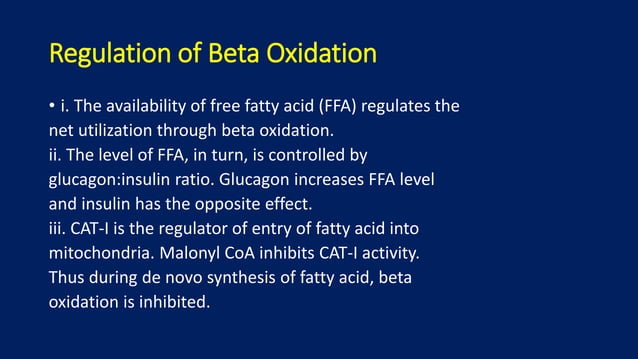 beta oxidation.pptx | Chemistry | Science