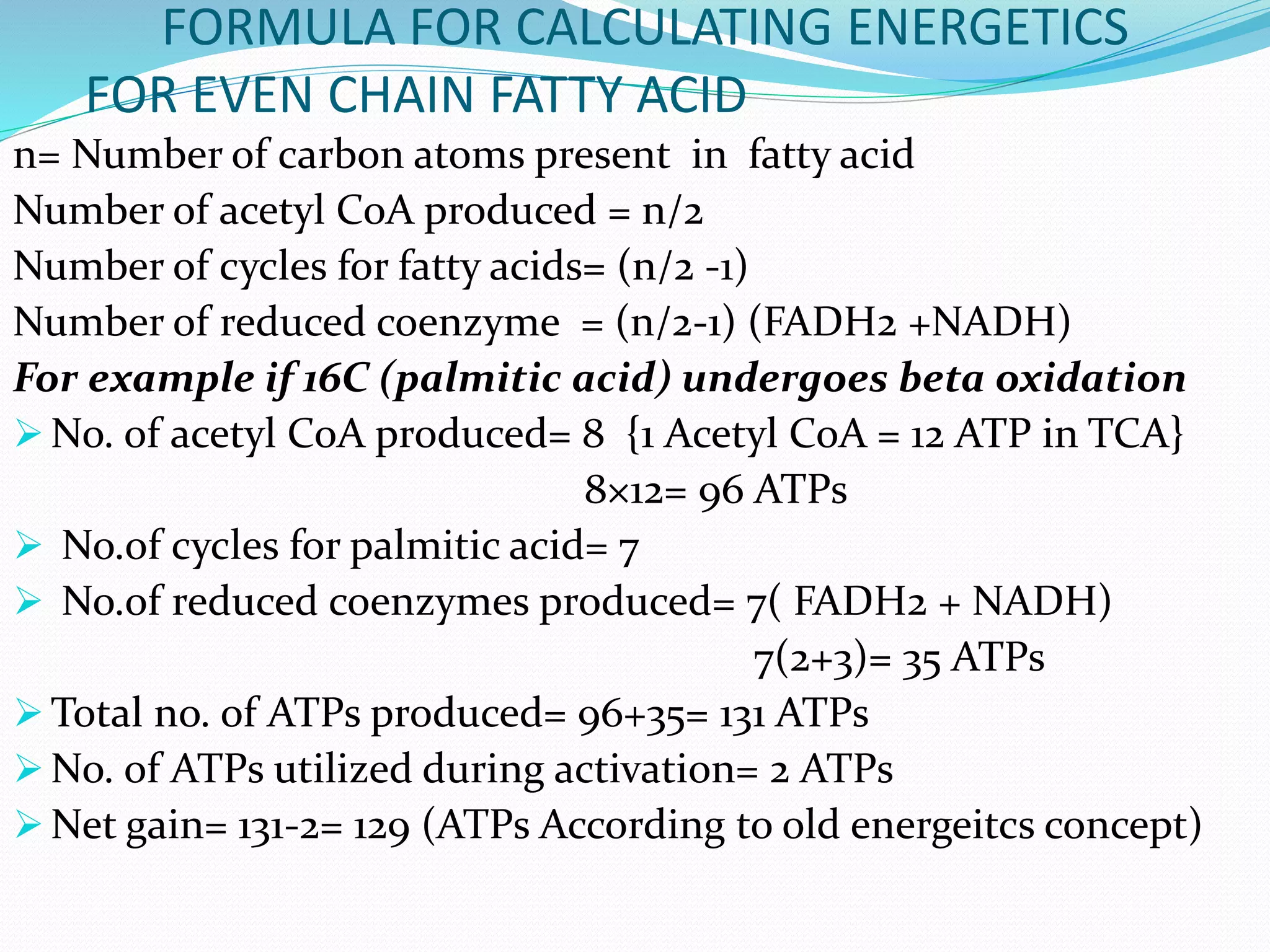Fatty acid oxidation ( Beta , Alpha omega and peroxisomal) | PPTX