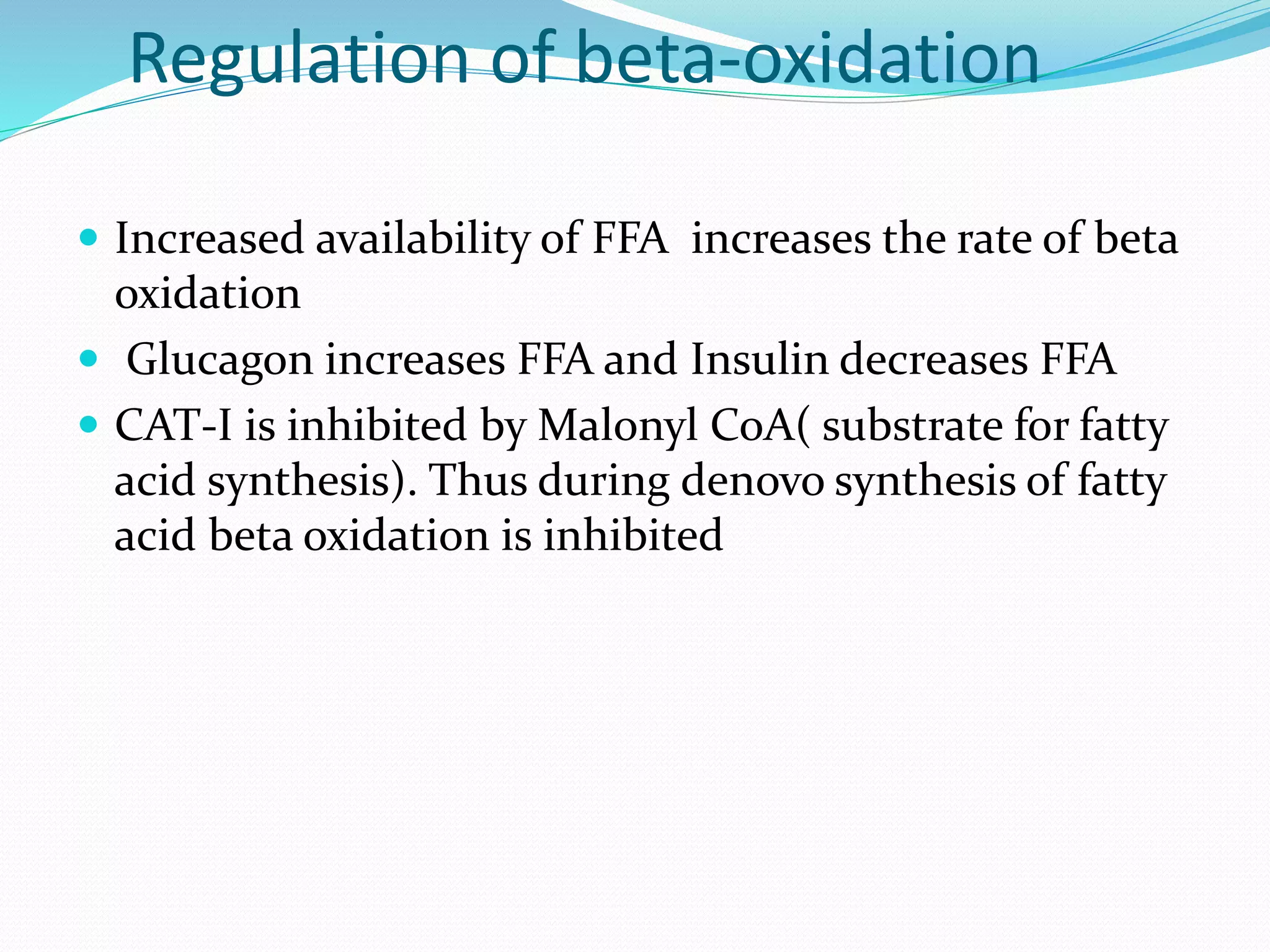 Fatty acid oxidation ( Beta , Alpha omega and peroxisomal) | PPTX
