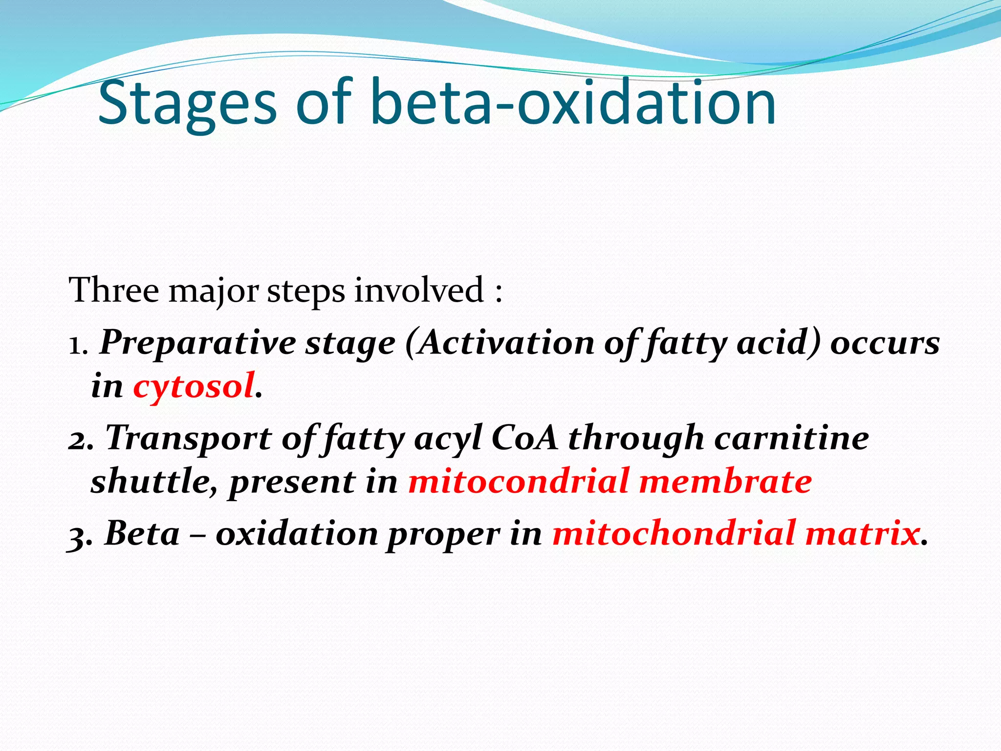 Fatty acid oxidation ( Beta , Alpha omega and peroxisomal) | PPTX