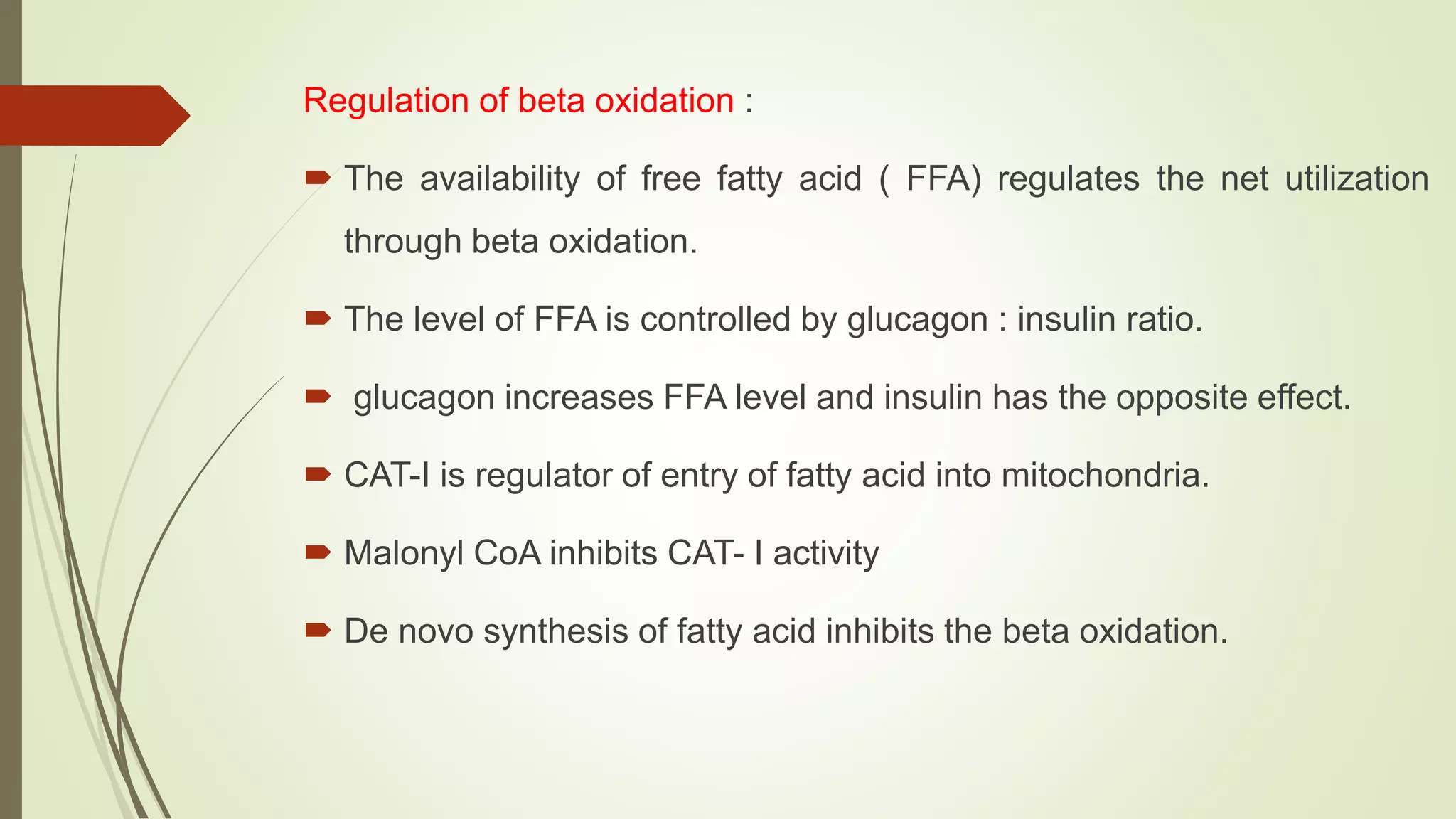 Beta oxidation of fatty acids | PPTX