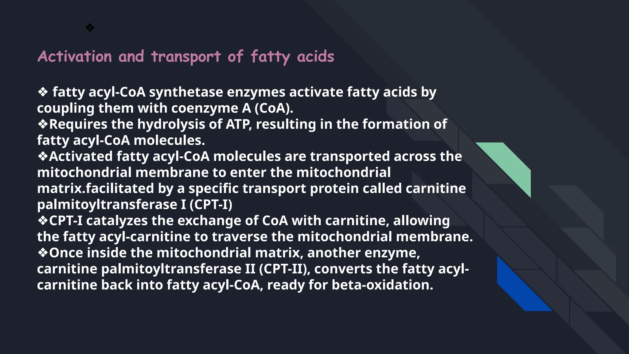 BETA( β) OXIDATION OF FATTY ACIDS.pptx